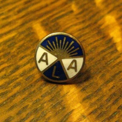 ALA Membership Pin - Vintage A. L. A. Member Sunrise Sunshine Screw ...
