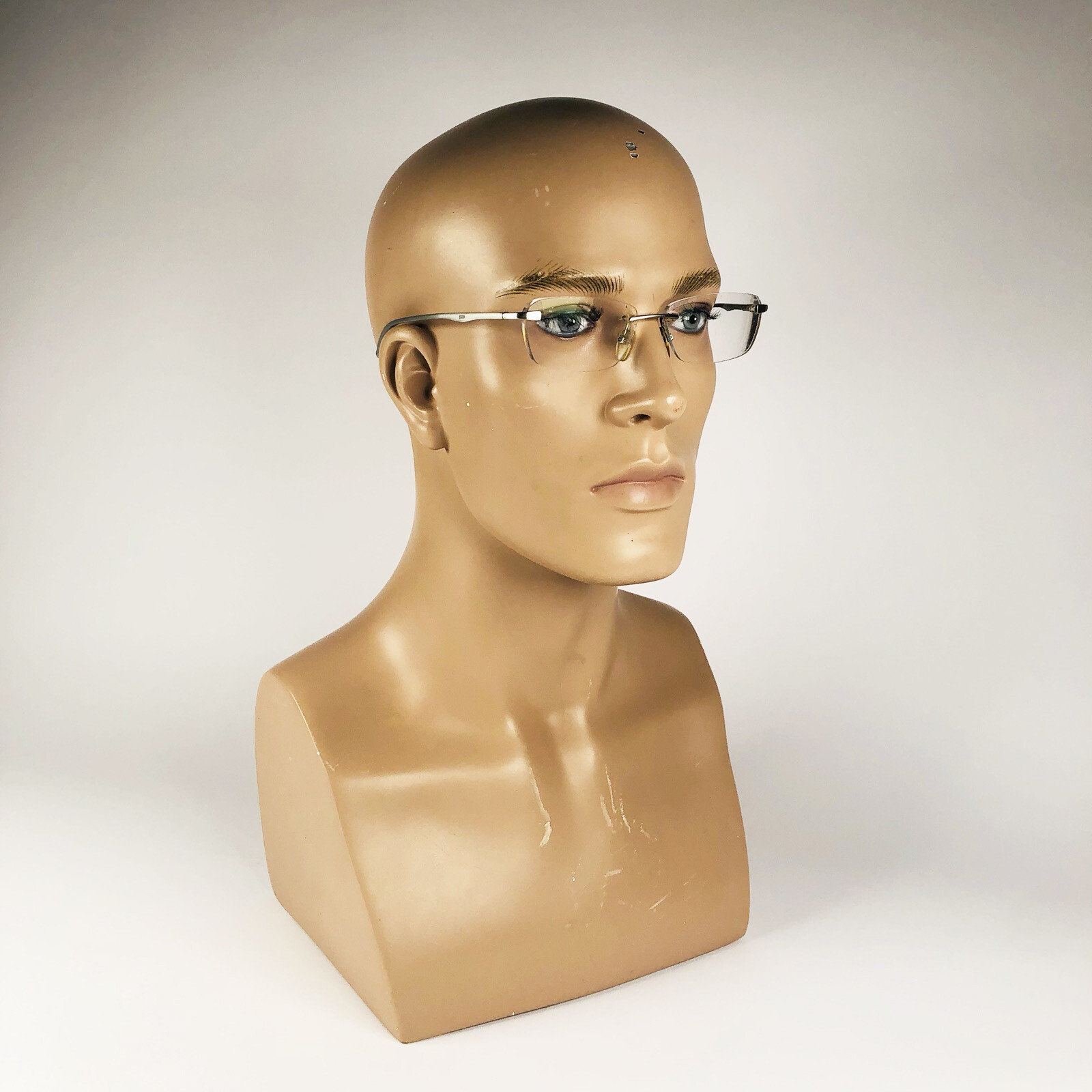 POLICE eyeglasses SATIN SILVER RIMLESS glasses frame MOD: V2922V COL ...