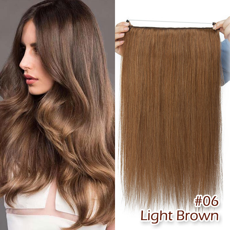 Real Invisible Wire In Human Hair Extension Secret Hidden Extensions ...