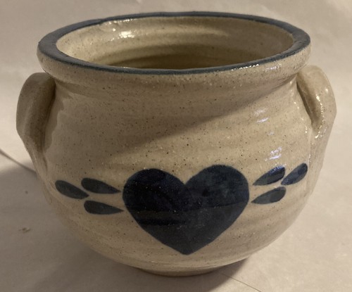 Mahon Pottery~Salt Glazed~Stoneware Crock~ "Heart"~3.5” | eBay