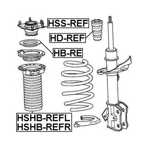 2Pcs Front Shock Absorber HD-REF For 2007-2012 Honda CR-V RE3/RE4 51722 ...