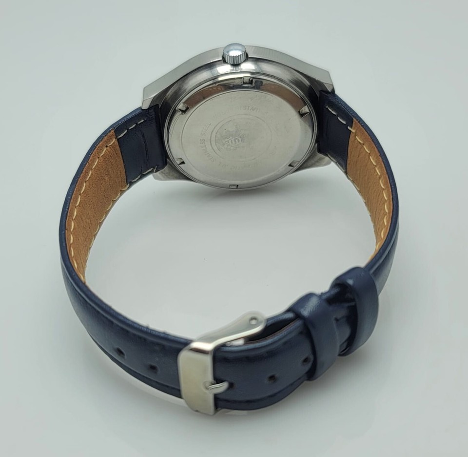 Sandoz FHF 909 Blue Dial Day/Date Automatic Swiss Vintage Men’s Watch ...