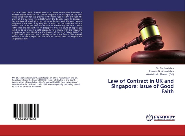 Law of Contract in Uk And Singapore: Issue of Good Faith von Sk. Shohan ...