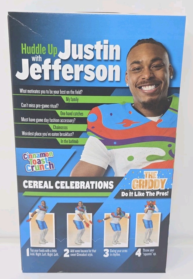 Justin Jefferson Cinnamon Toast Crunch Limited Ed NFL Box Cereal ...