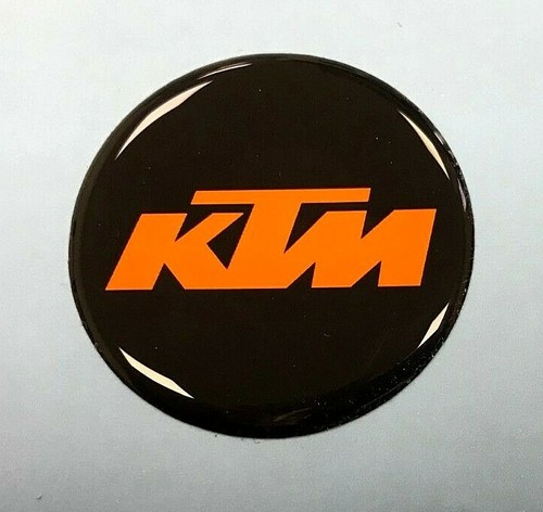 KTM sticker/decal 40mm Orange on Black - HIGH GLOSS DOMED GEL FINISH | eBay