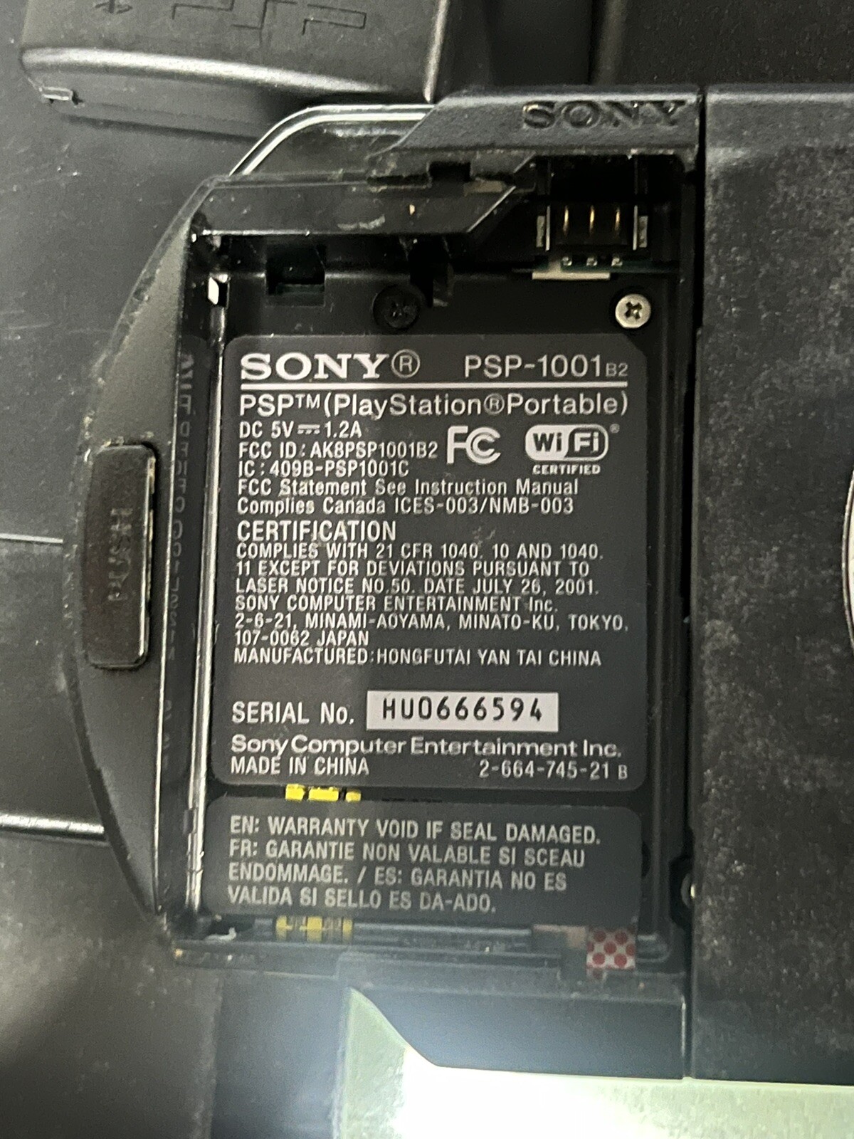 Sony PlayStation Portable PSP-1001 Game Console, Game, Movie, Case Read ...