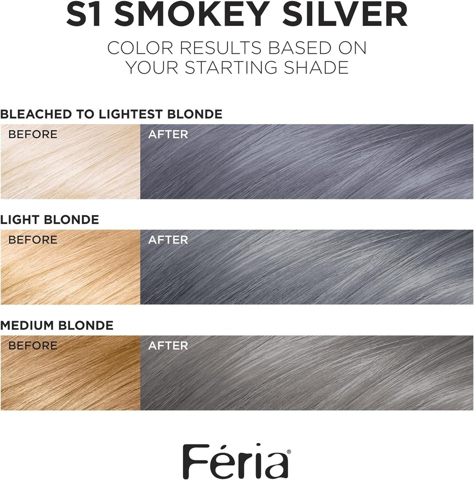 L'Oreal Feria Multi-Faceted Shimmer Permanent Color Hair Dye, Smokey ...