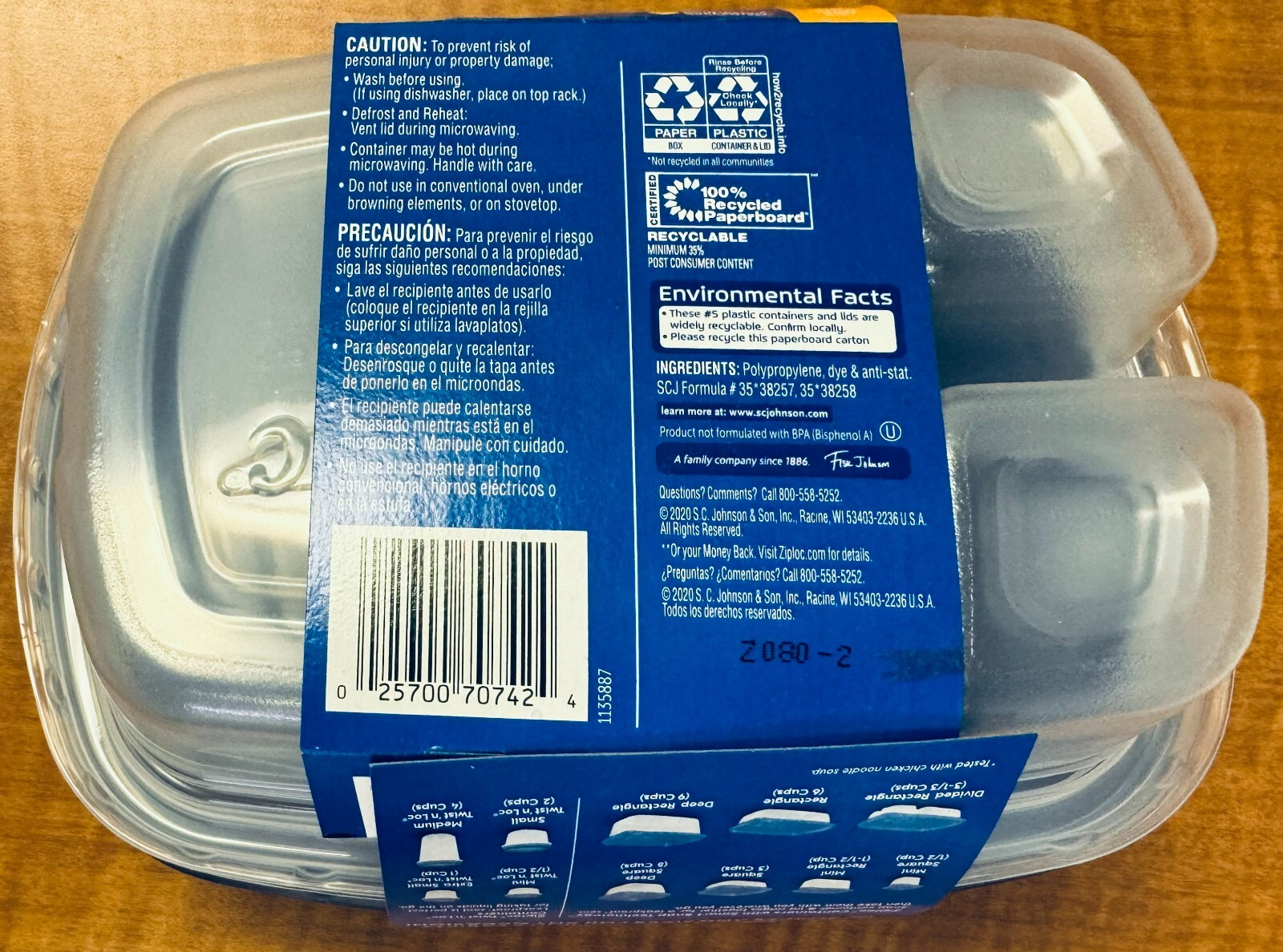 New Ziploc 2 Divided Rectangle Containers - 2ct/pack Smartsnap tech. Leakproof | eBay