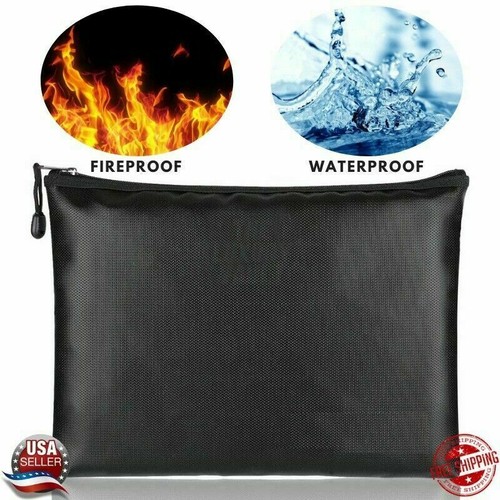 2000℉ Fire Proof money Bag Fireproof Document Pouch Waterproof Safe ...