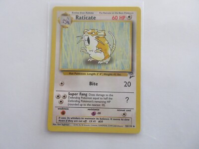 Raticate Base Set 2 Pokemon Card LP | eBay