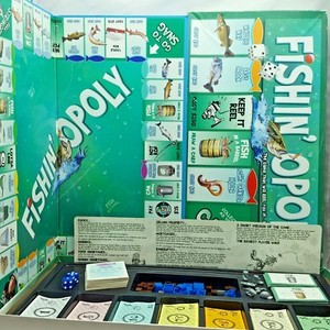 Fishin'opoly Fishing Board Game USED Complete Fishing Theme Game Late ...