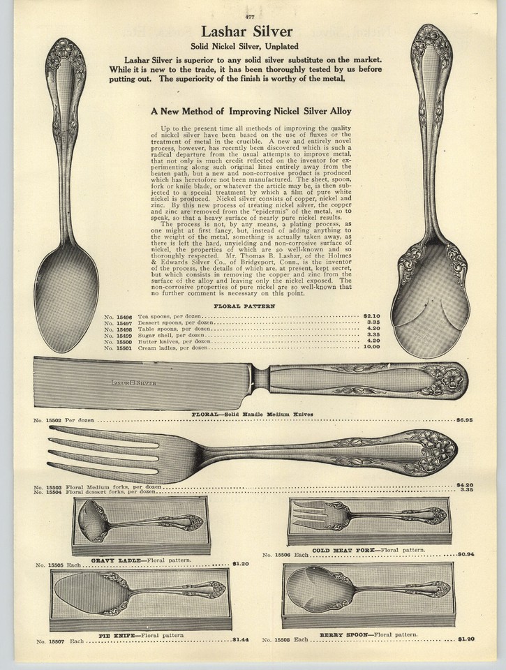 1916 PAPER AD 2 PG Lashar Silverware Rosedale Floral Pattern Design | eBay