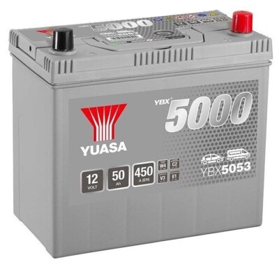 12V Car Battery, Type 053, Yuasa YBX5053, 50Ah 450CCA Sealed Calcium ...