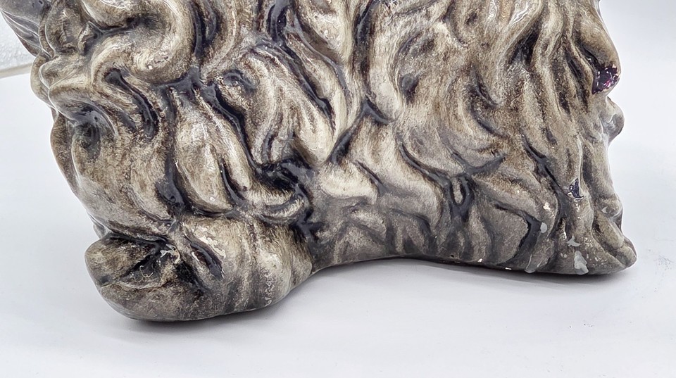 Large 10" Vintage Ceramic Scottie Dog Bank Shaggy Texture Scottish ...