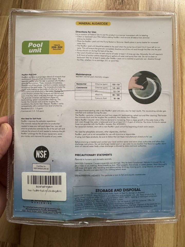 Pool R-X+ 331066 - Treats 20K-30K Gallons - New Sealed | eBay