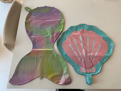 Large 59 Pc Mermaid Tail & Shell Balloon Set Birthday Party Celebration ...