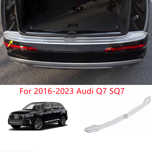 For 2016-2023 Audi Q7 SQ7 silver steel Rear Bumper Protector Guard ...