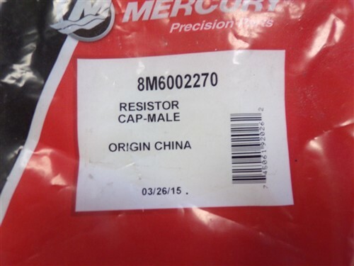 MERCURY MALE RESISTOR CAP PAIR (2) 8M6002270 MARINE BOAT | eBay