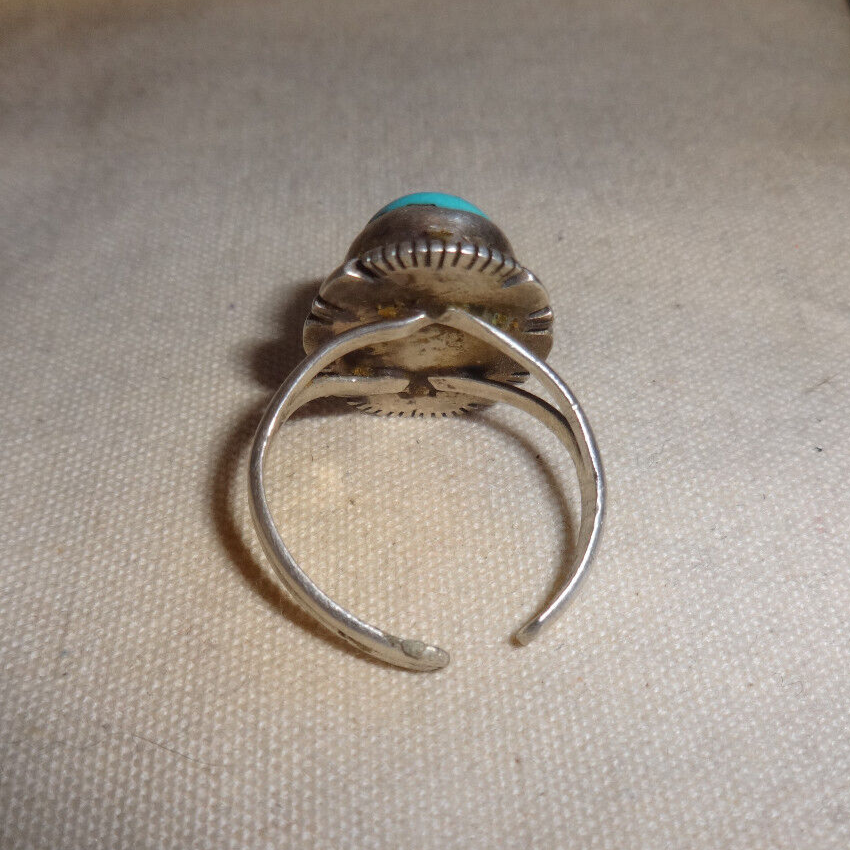 Vintage Sterling Silver & Turquoise James Francisco JF Signed Ring Size ...