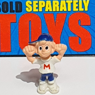 Vtg MIGHTY MAX original bluebird figure fists up blue cap micro mini ...