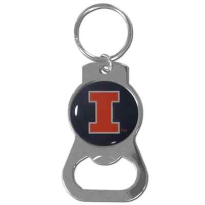 Illinois Fighting Illini Bottle Opener Key Ring Aminco Silver Blue ...