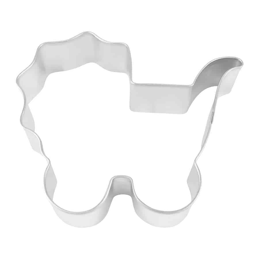 4" Baby Carriage Cookie Cutter Tin Steel Baby Shower Stroller Buggy ...