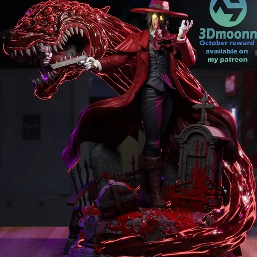 Alucard Hellsing Resin Sculpture 1:6 Scale Unpainted Gothic Fan Art Kit ...