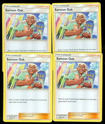 Pokemon SAMSON OAK 185/214 Unbroken Bonds - - MINT 4X | eBay