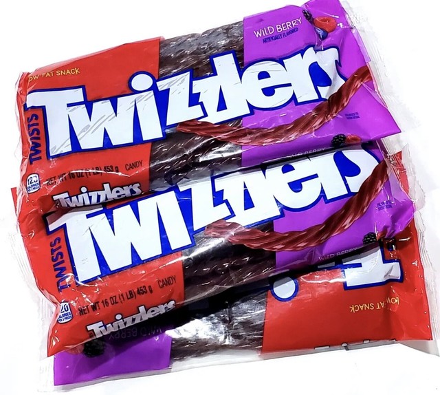 3 Packs Twizzlers Twists Wild Berry Low Fat Candy 3 Lb Total for sale ...