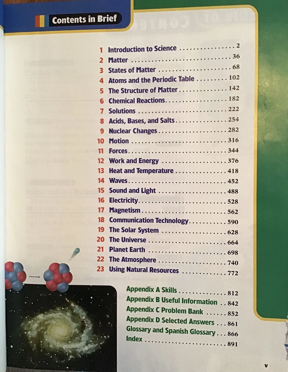 Physical Science Textbook 8th Grade