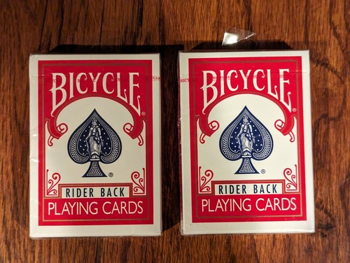 2 packs Bicycle Poker 808 Red Rider Back Playing Cards, Deck Magic | eBay