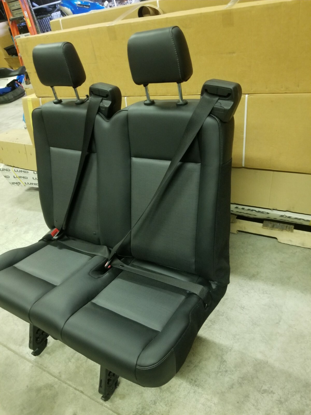 2015-2023 Ford Transit Van 36" 2 Passenger Rear Seat Black Vinyl ...