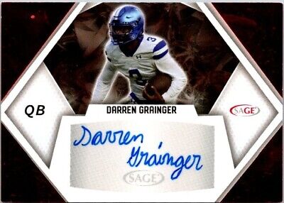 2023 SAGE Low Series Auto Red #A-DG DARREN GRAINGER Signed ROOKIE Card ...