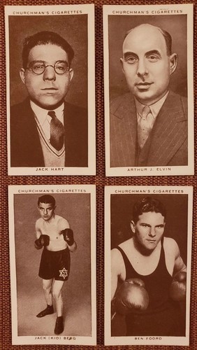 1938 Churchman's Cigarettes Kid Berg Ben Foord Jack Hart Art Elvin ...