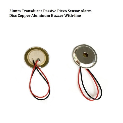 20mm Transducer Passive Piezo Sensor Alarm Disc Copper Aluminum Buzzer ...