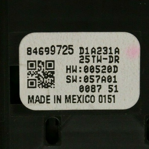 GM 2016- 2021 Master Window Switch Part# 84699725 Replaces# 23308155 | eBay
