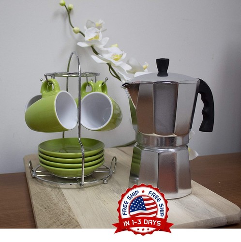 Cafetera Italiana Greca Cubana de Estufa para Cafe Expreso Capuchino ...