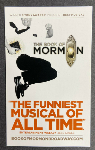 Book of Mormon ad handbill musical flyer Broadway NYC New York City | eBay