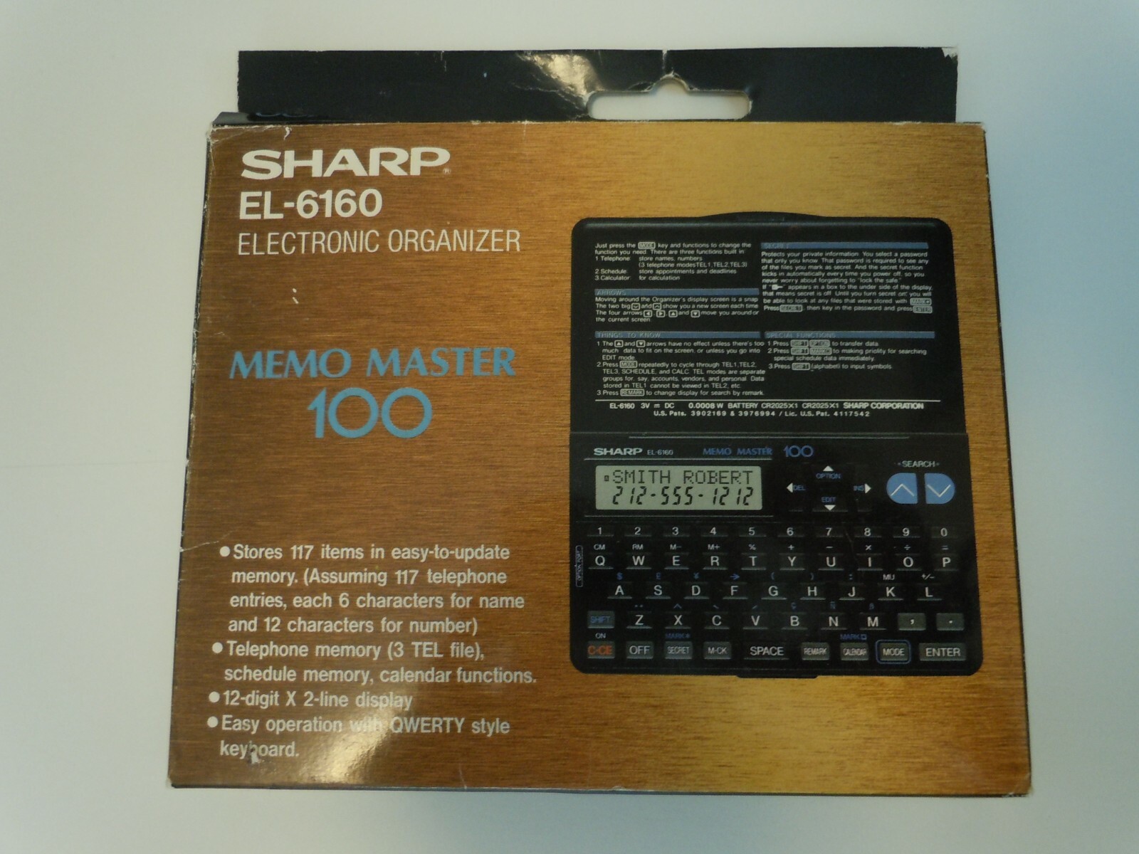 Vintage Sharp EL-6160 Memo Master 100 Electronic Organizer | eBay