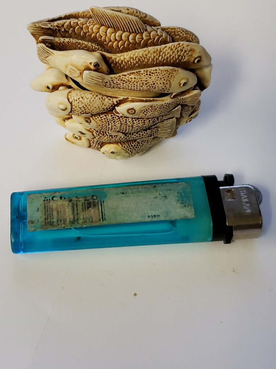 School of fish Rare Treasure Ornate high detailed Bone Trinket Box Gift ...