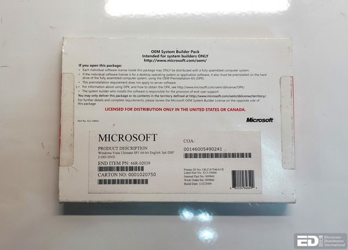 Microsoft Windows Vista Ultimate OEM (3 User/s) for sale online | eBay