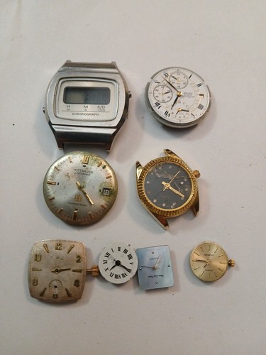 Vintage Battery Powered Watch Movements For Parts Or Repair, Hughes ...
