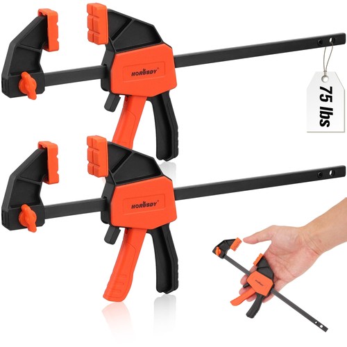 2 Pack 6" Mini Bar Clamps for Woodworking Quick Release F-Clamp 75 LBS ...