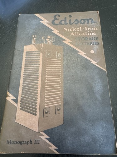 Edison Nickel Alkaline Storage Batteries NICE RARE VINTAGE GREAT ...