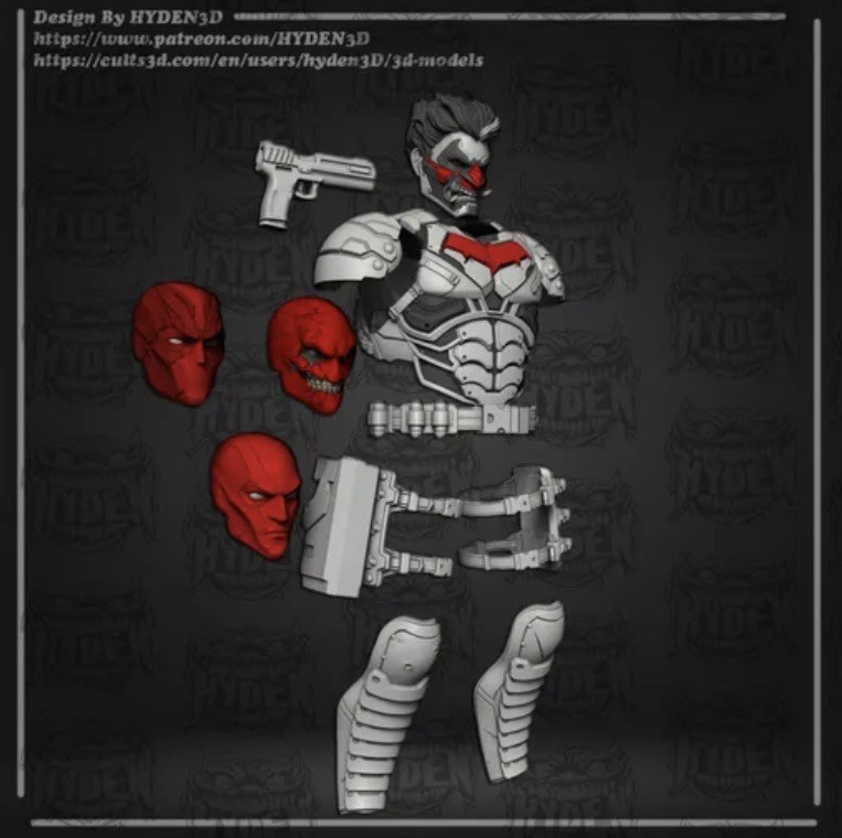 Red Hood Armor Kit 1/12 Marvel Legends Mezco Unpainted Custom Action ...