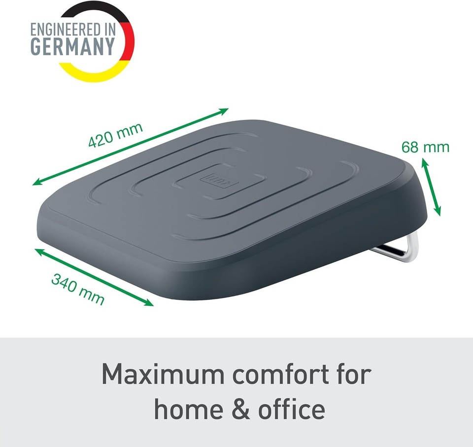 Leitz Ergo Adjustable Desk Foot Rest, 80% Post-Consumer Recycled ...