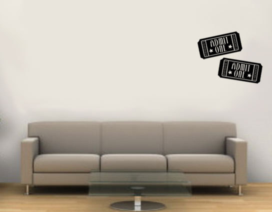 Home Theater Movie Tickets Admit One Vinyl Wall Art Decal Sticker | eBay