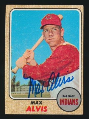 1968 Topps #340 MAX ALVIS (Cleveland Indians) *AUTOGRAPHED* | eBay