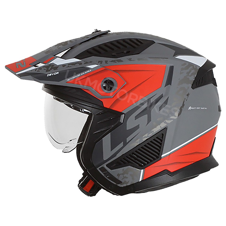 LS2 OF606 DRIFTER DEVOR MODULAR OPEN FACE MOTORCYCLE HELMET + FREE DARK ...
