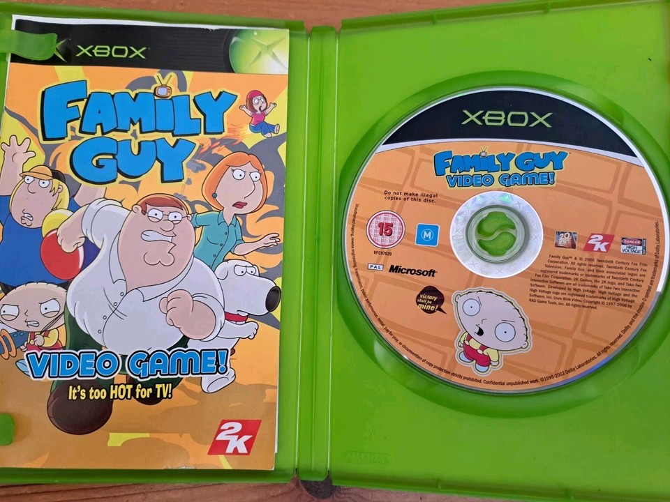 XBox Original Family Guy The Video Game Microsoft Stewie Brian Quagmire ...